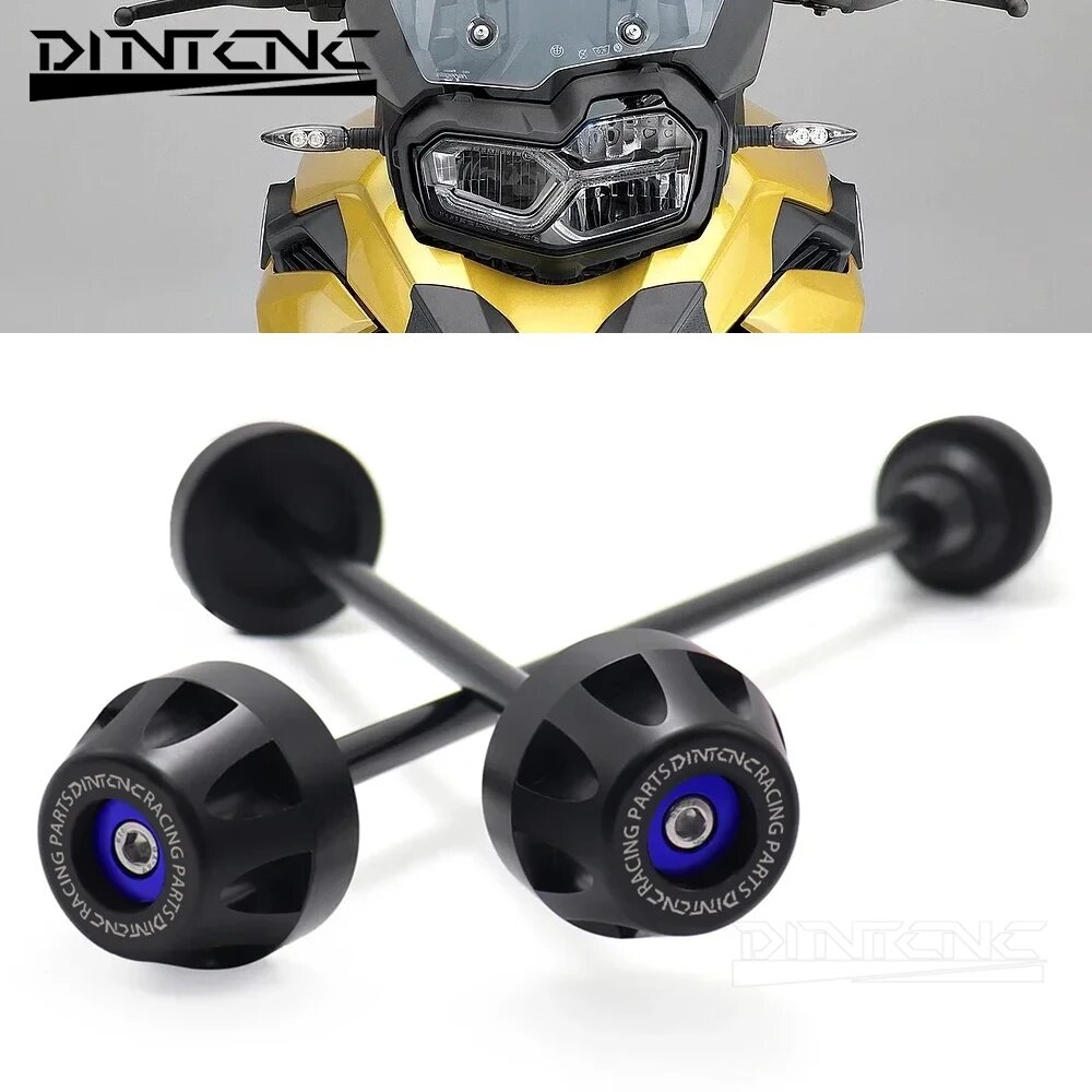 Для BMW F750GS F850GS 2017-2024 MOTORRAD F750 F850 GS задняя передняя ось вилка противоударный слайдер защита мотоциклетного колеса аксессуары F850GS Blue