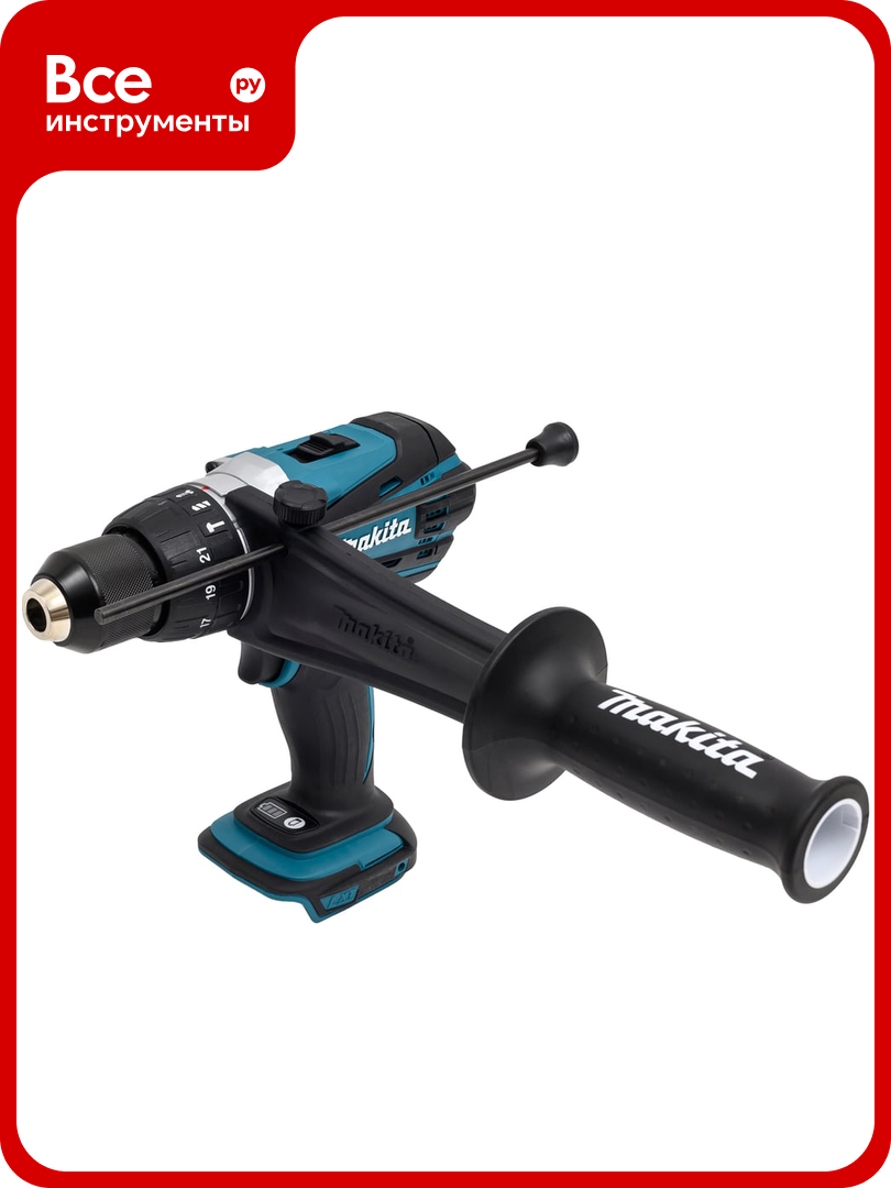 Аккумуляторная дрель-шуруповерт Makita LXT, 2 скорости, режимы сверления и удара, для работы с деревом и металлом