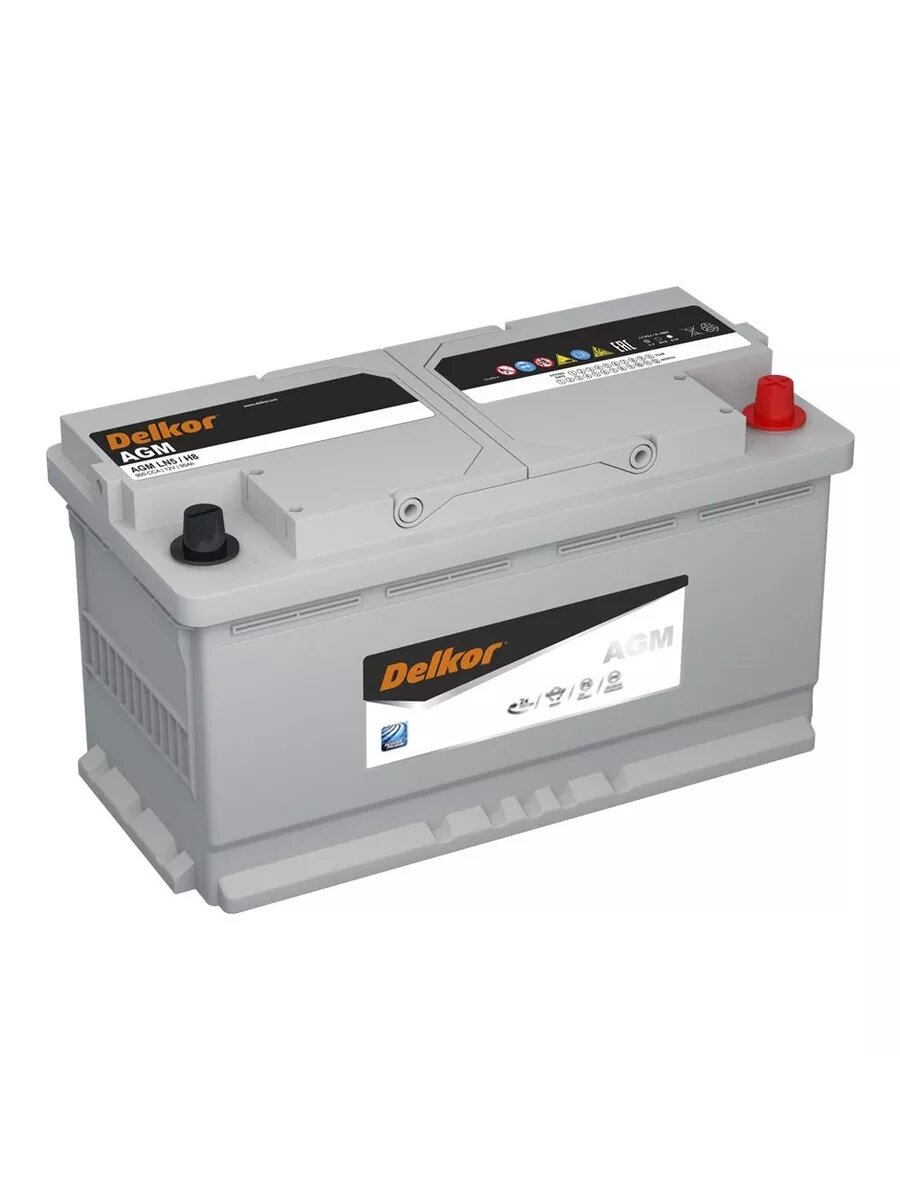 Аккумулятор DELKOR AGM 95R+ 12V 95Ач обр. пол.