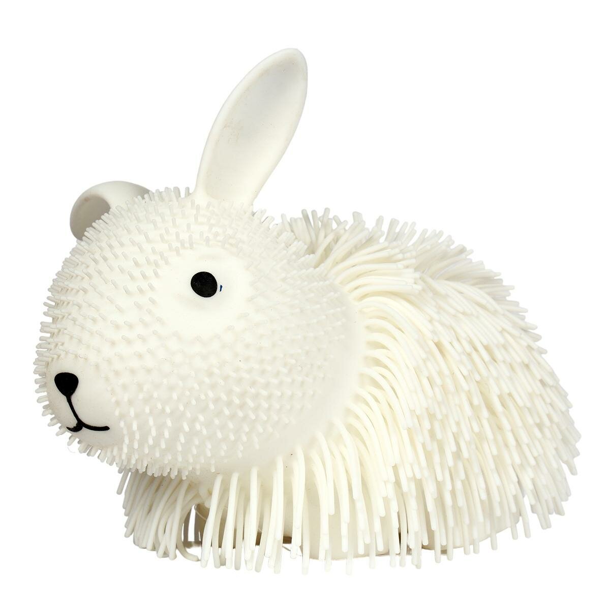 Игрушка-антистресс «Зайка волосатик»: светящаяся при сжатии, 18 см, 4 цвета, термопластичная резина