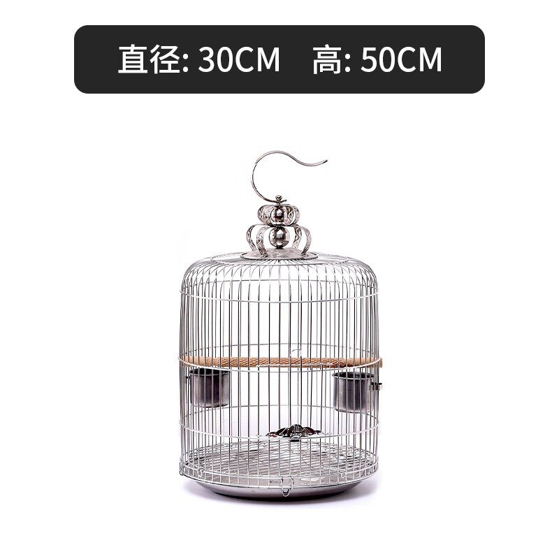 Клетка для птиц из нержавеющей стали для бантамов, майлоров, корелл, волнистых попугаев и молочниц, большая коллекция высококачественных круглых клеток