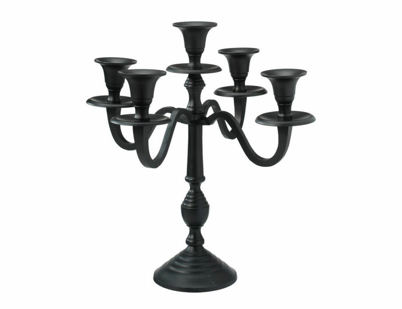 Канделябр этруа на 5 свечей, металл, чёрный, 30 см, Koopman International A67102420-1