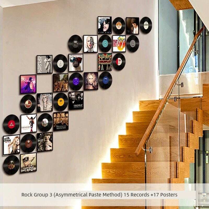 Виниловая пластинка в рамке, настенное искусство, постер для KTV, кафе, ресторана, бара, декор для стен в стиле инс,