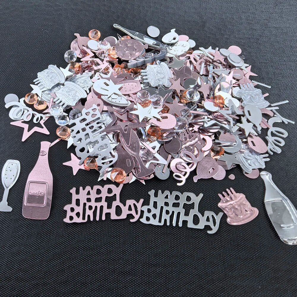 Розовое золото конфетти для дня рождения HB rose gold