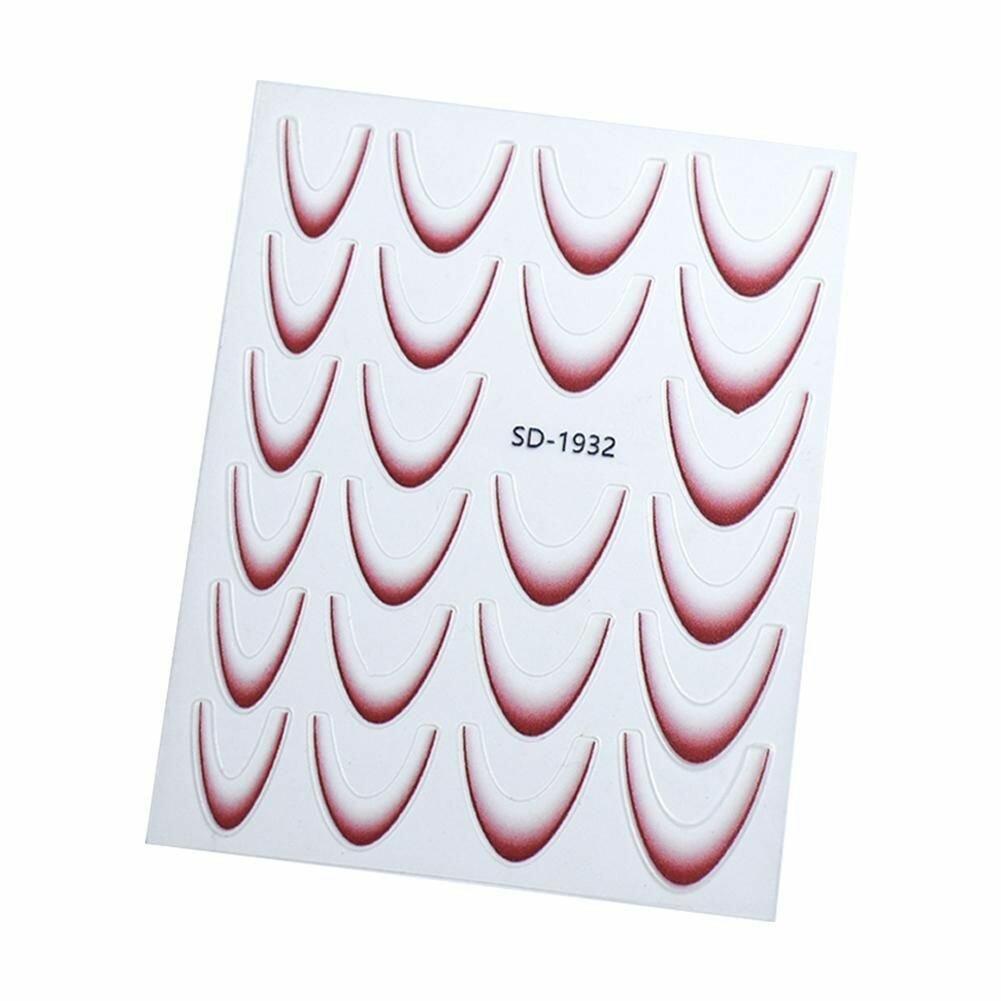 Наклейки для ногтей слайдеры френч градиент с разводами