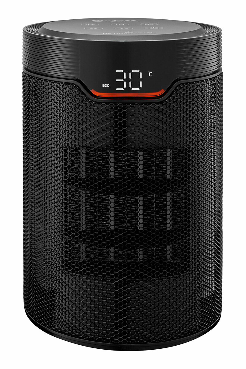 Обогреватель электрический Bufett DHT 907 с дисплеем, 1500Вт, черный, 640907