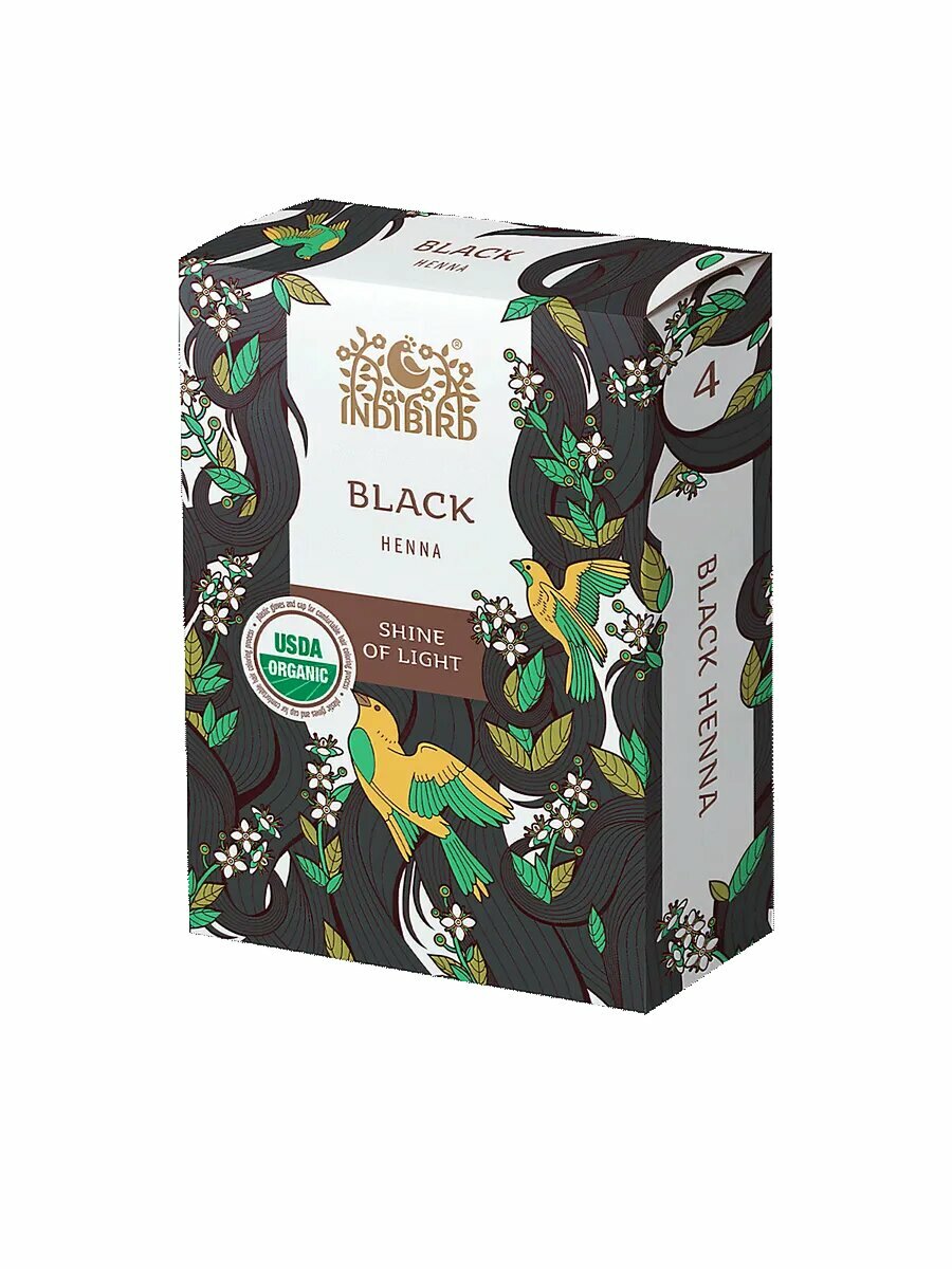 Хна индийская чёрная, 100 г с шапочкой+перчатками