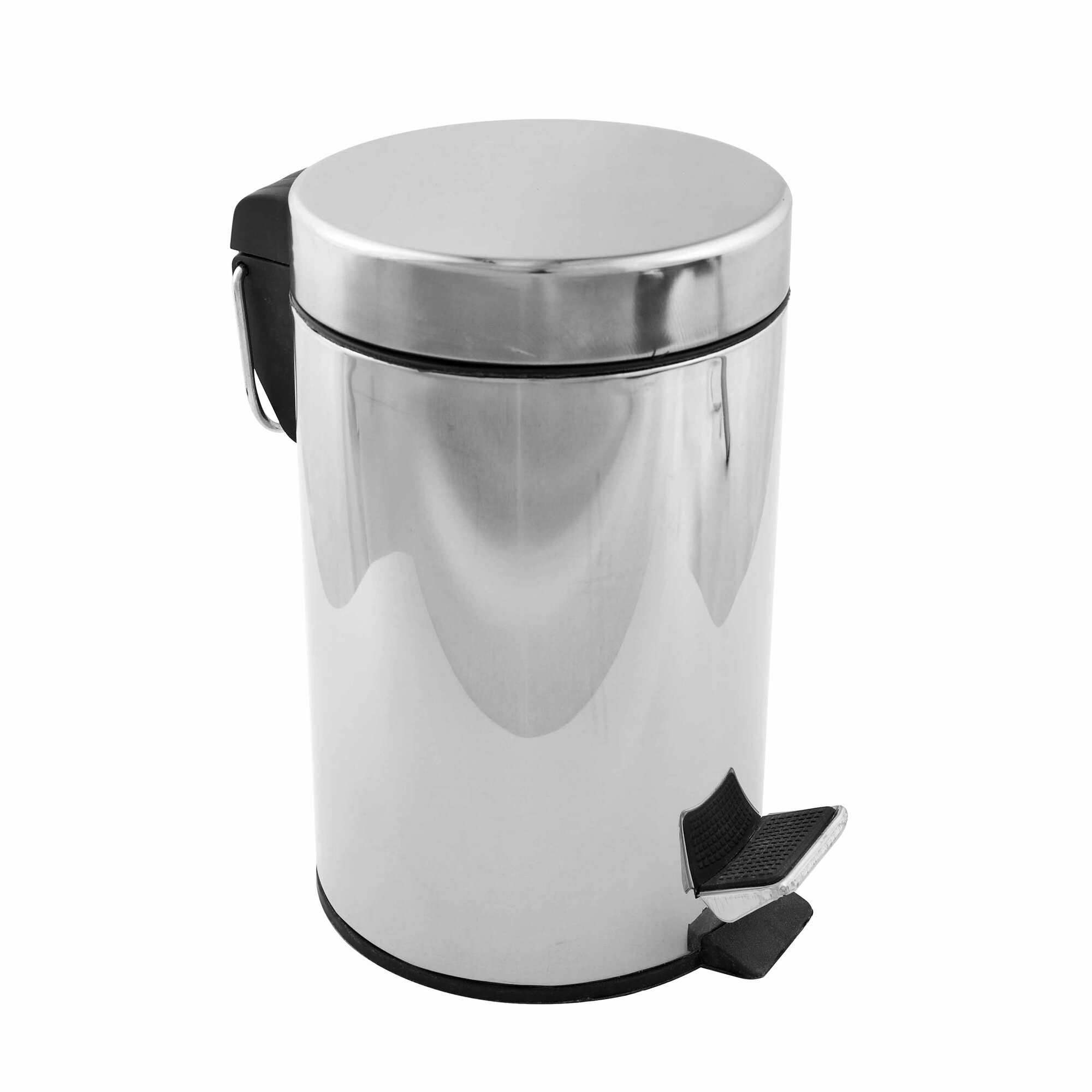 Ведро для мусора с педалью хром, 3л
