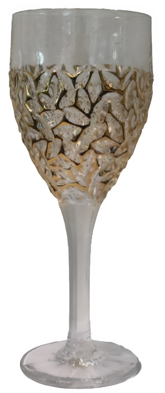 Бокал для вина "NICOLETTE", декор "Золотой мрамор"; 320 мл (набор 6 шт.), хрусталь, Bohemia Jihlava/ ИПХ098