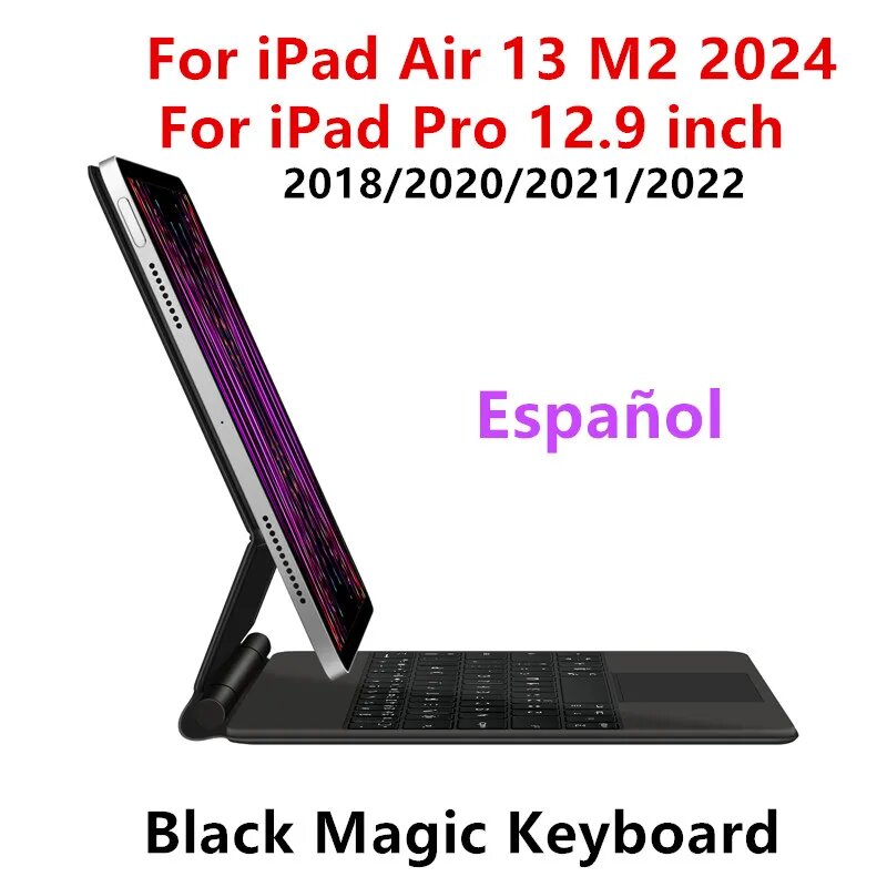 HUWEI Волшебная клавиатура для iPad Air 13 / Pro 12,9 Black Spanish