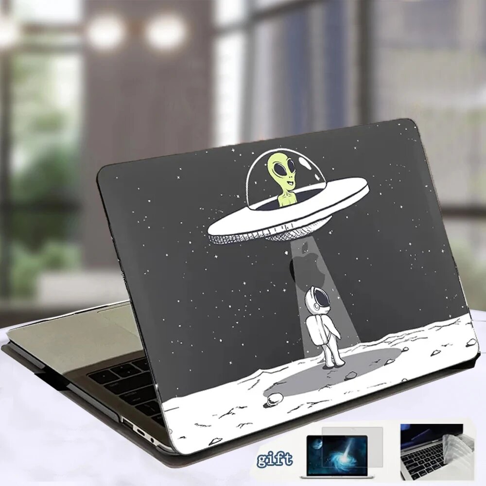 Чехол для ноутбука с рисунком "Астронавт и НЛО" для Macbook Pro 16, Цвет: 1462