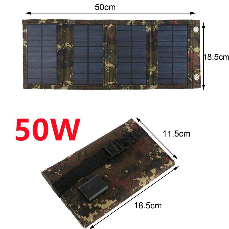 Солнечная панель 50 Вт портативная складная 50W