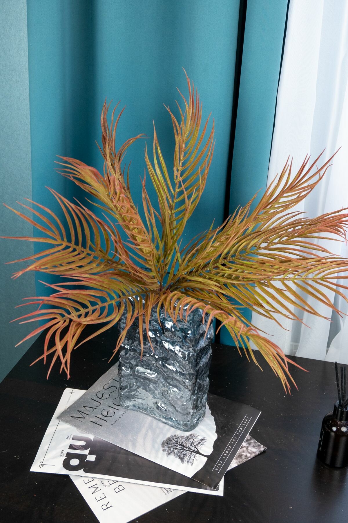 Папоротник искусственный премиум для декора интерьера в кашпо на улицу Бамбуковая пальма Real Touch цветы для сада