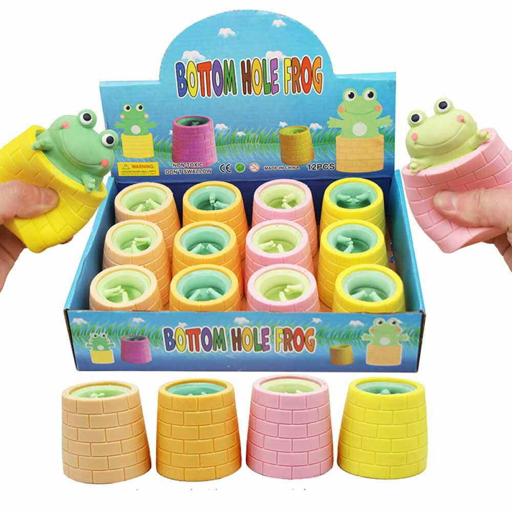 Игрушка-антистресс 1Toy Жмяка Выскочка. Лягушка 6,5х6,5х6см,4вида в д б