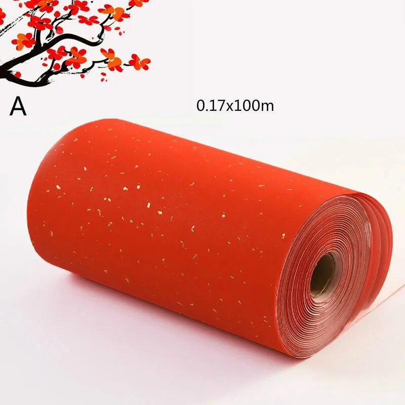 Китайская красная бумага Сюань для каллиграфии suvtoper 002 A 0.17x100m