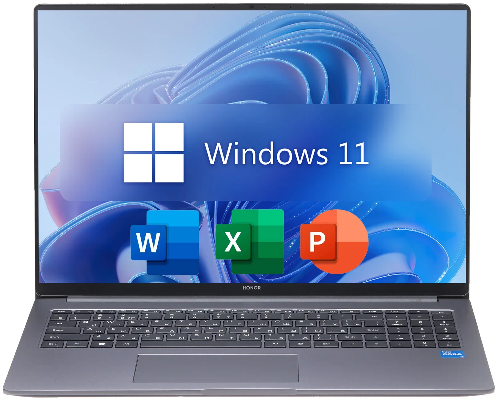 16" Ноутбук HONOR MagicBook X16, Intel Core i5-13420H (8 ядер / 4.7 ГГц), RAM 16 ГБ, SSD 512 ГБ, Intel UHD Graphics, Windows 11 Pro + Office 2021 Pro Plus + Adobe Acrobat Pro, Русская раскладка, Алюминиевый корпус, EAC