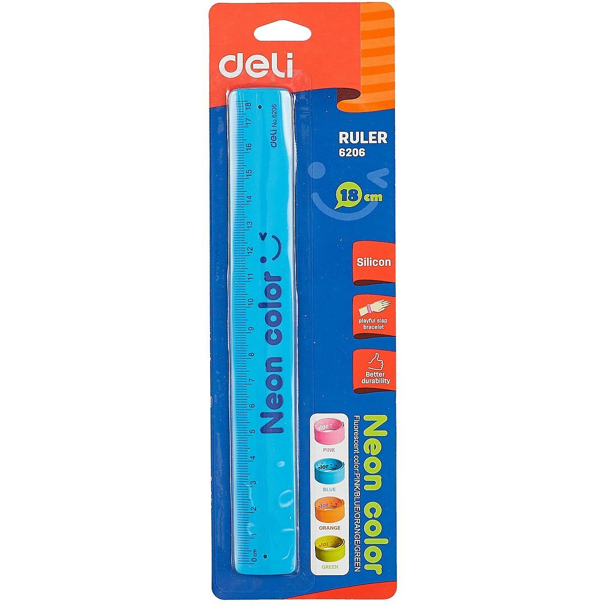 Линейка 18см "Neon color" гибкая, скручивающаяся, ассорти