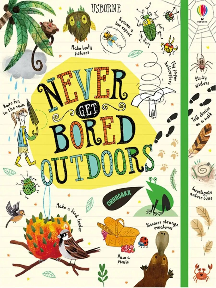 Usborne Never Get Bored Outdoors | Рекомендуемый возраст: 6+.