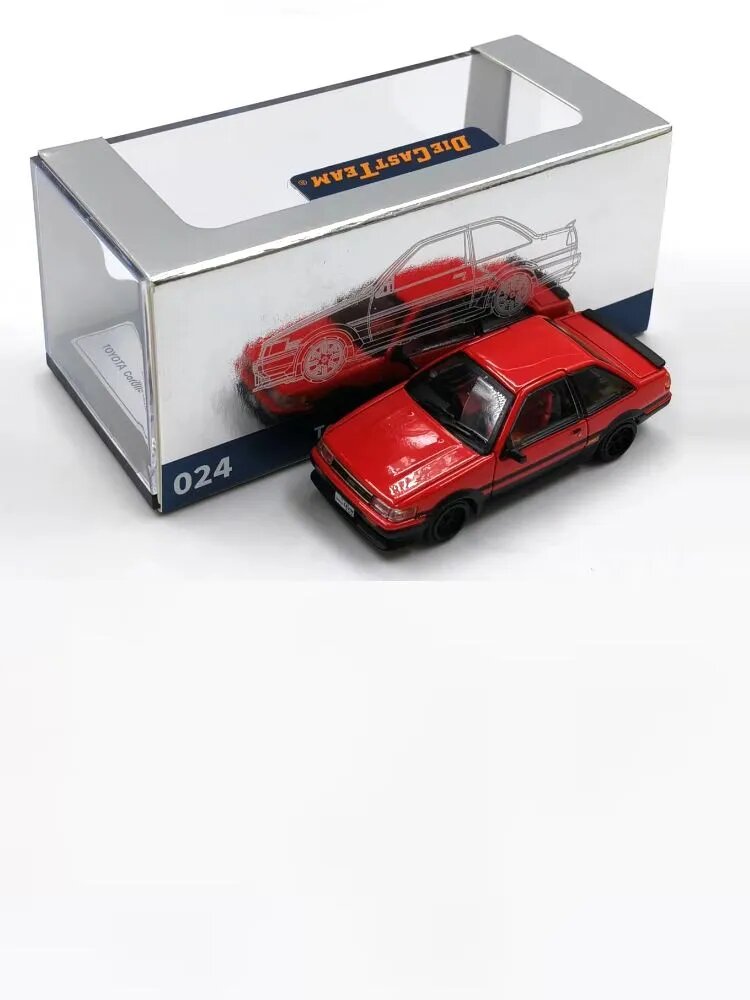 Машинка металлическая модель DCT 1:64 Toyota Corolla Levin AE86 Red