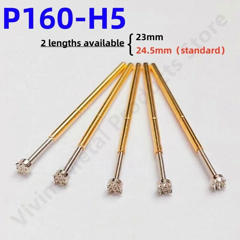 Пружинный тестовый штифт латунный P160-H5 24.5mm-standard, 100PCS