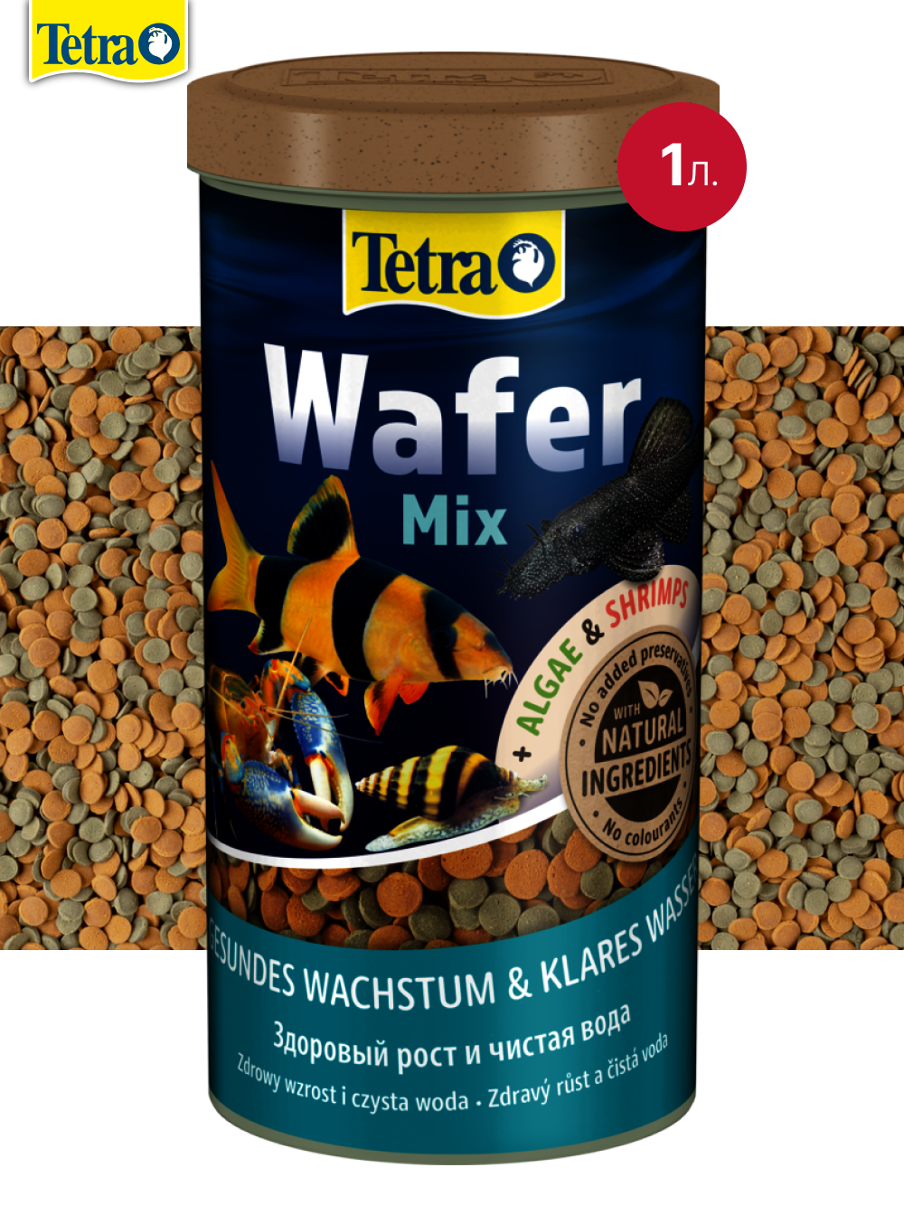 Корм для рыб TetraWafer Mix (пластинки) 1 л с добавлением креветок