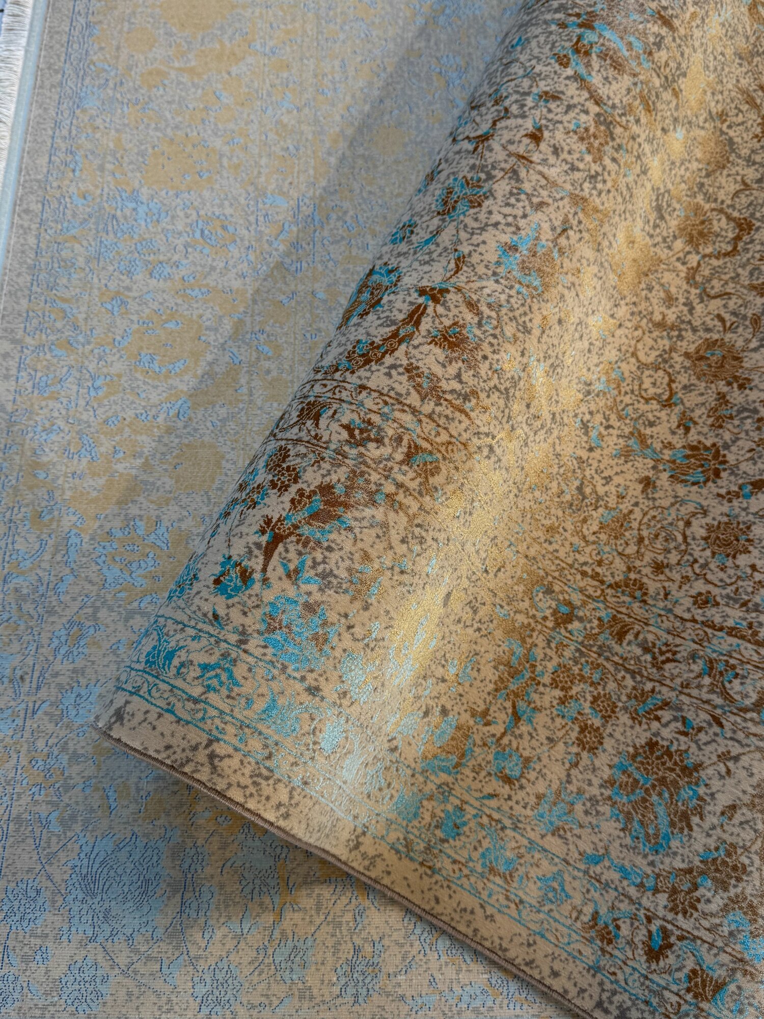 Ковер высокоплотный PREMIUM-коллекции иранский дизайнерский, на пол в спальню, гостиную, прямоугольный 3 на 4 м, шёлк и хлопок, шёлковый отлив, размер 300 х 400 см