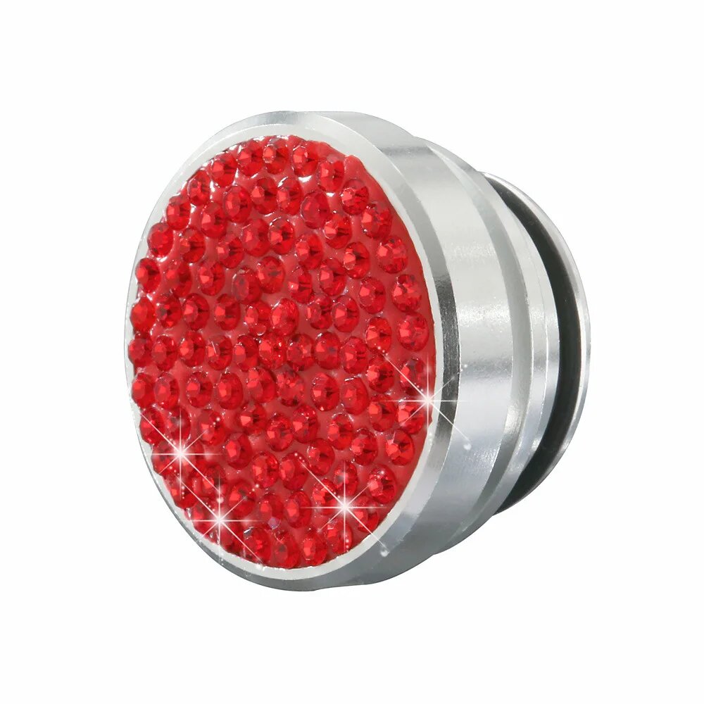 Новая автомобильная прикуриватель, металлическая заглушка со стразами, кнопка, подходит Bright red