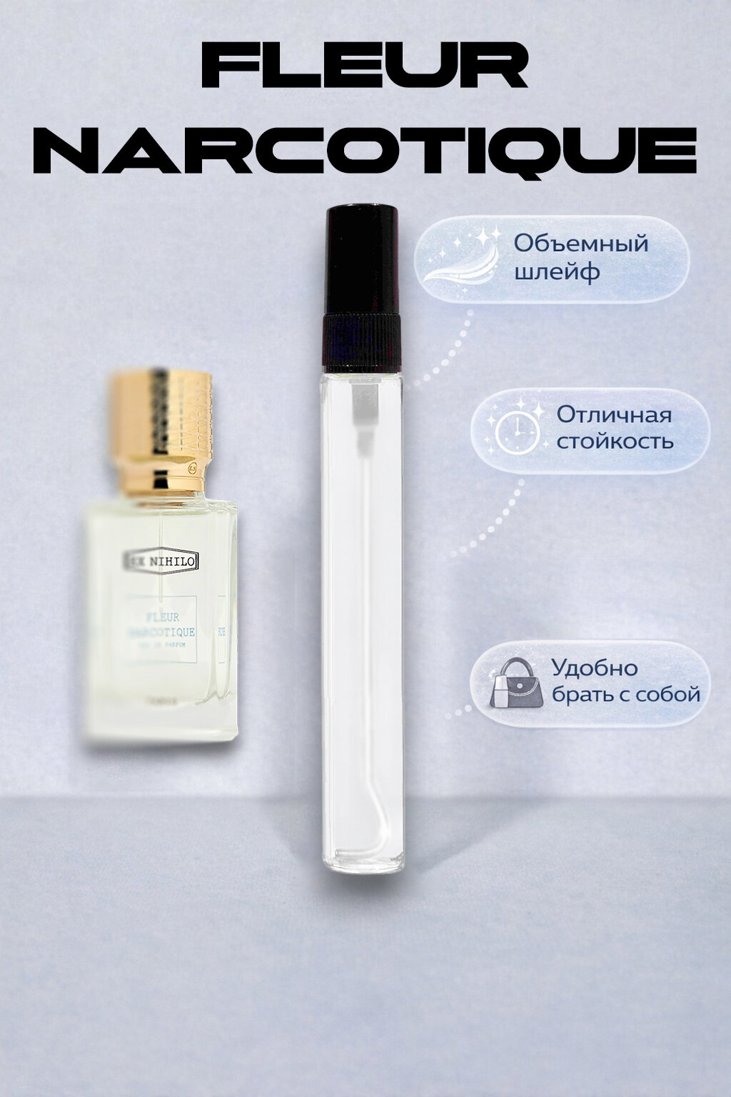 Духи по мотивам FLeur Narcotique. Флер Наркотик, унисекс, флакон-спрей 10 мл