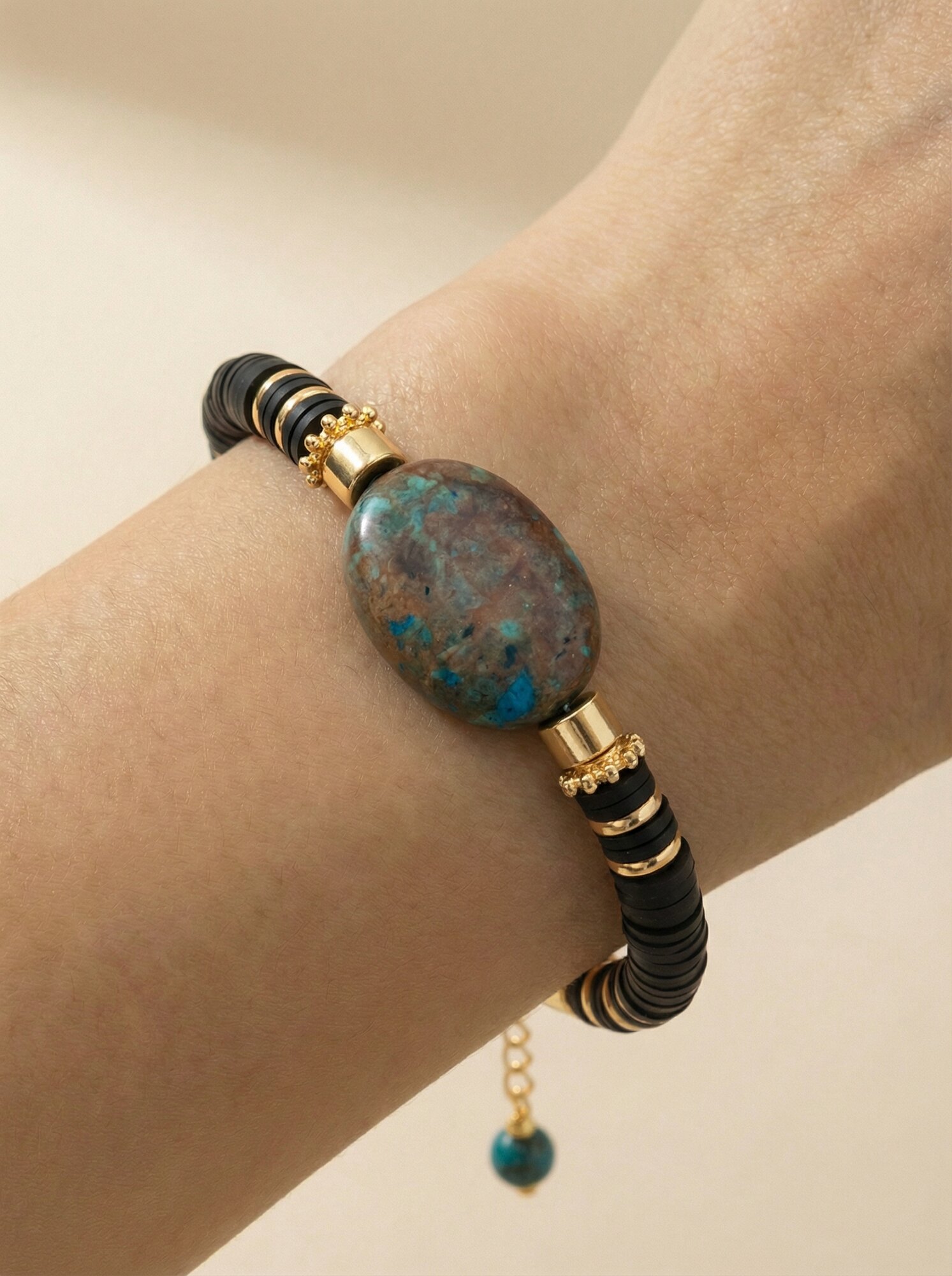 Браслет, хризоколла