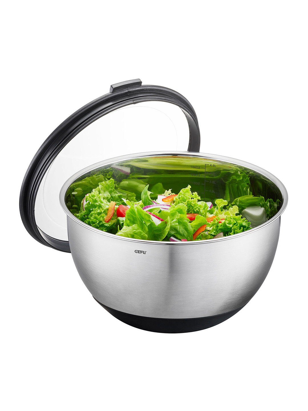 Миска с крышкой Gefu Муово 24 см, нержавеющая сталь, пластик