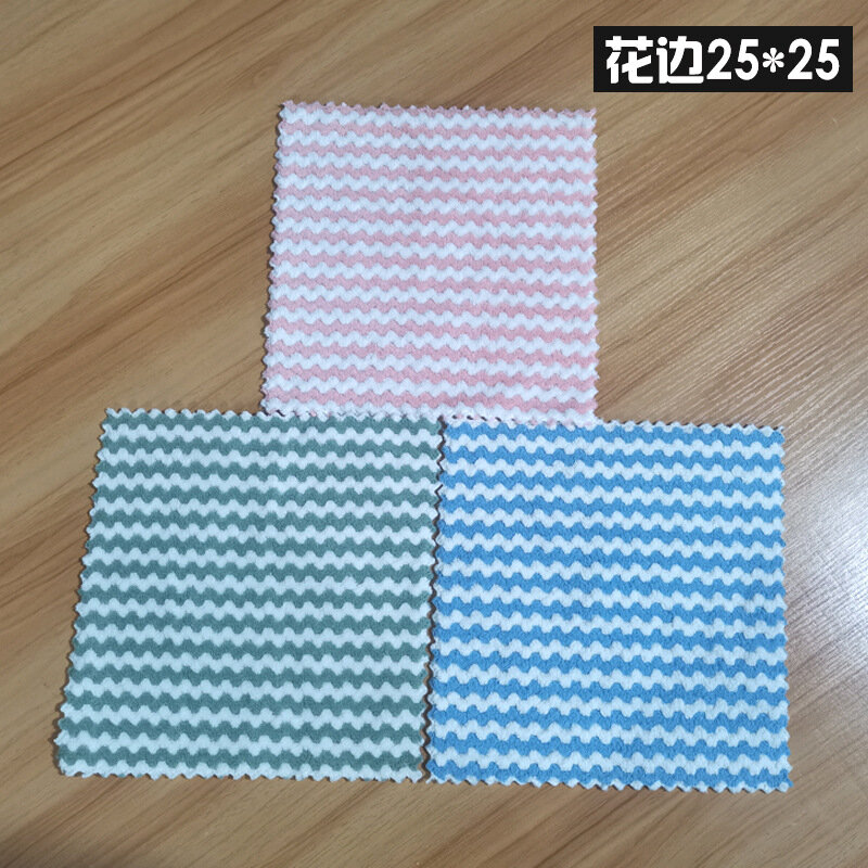 Тряпка Britz, для посуды, с полосками, из кораллового флиса, 25х25 см