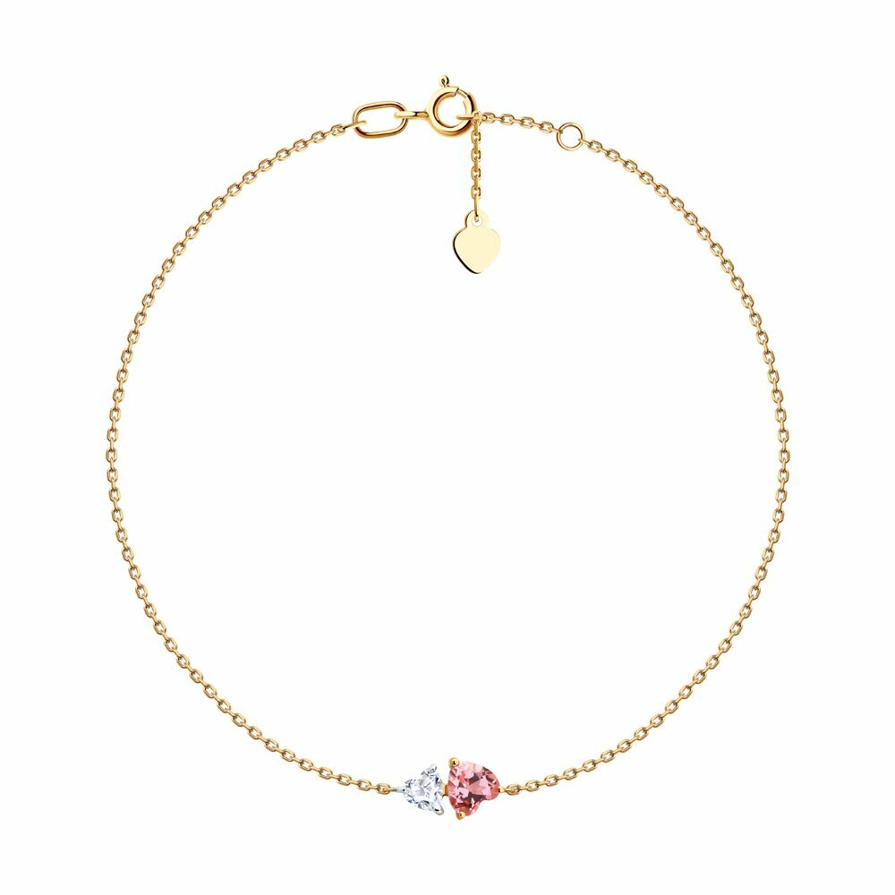 Браслет, красное золото, 585 проба