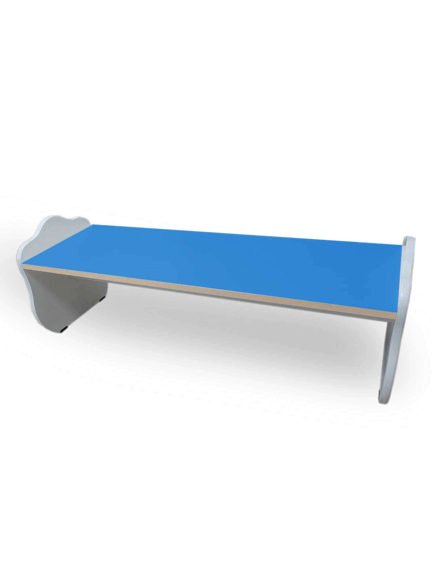 Скамейка детская для детского сада и раздевалки синяя