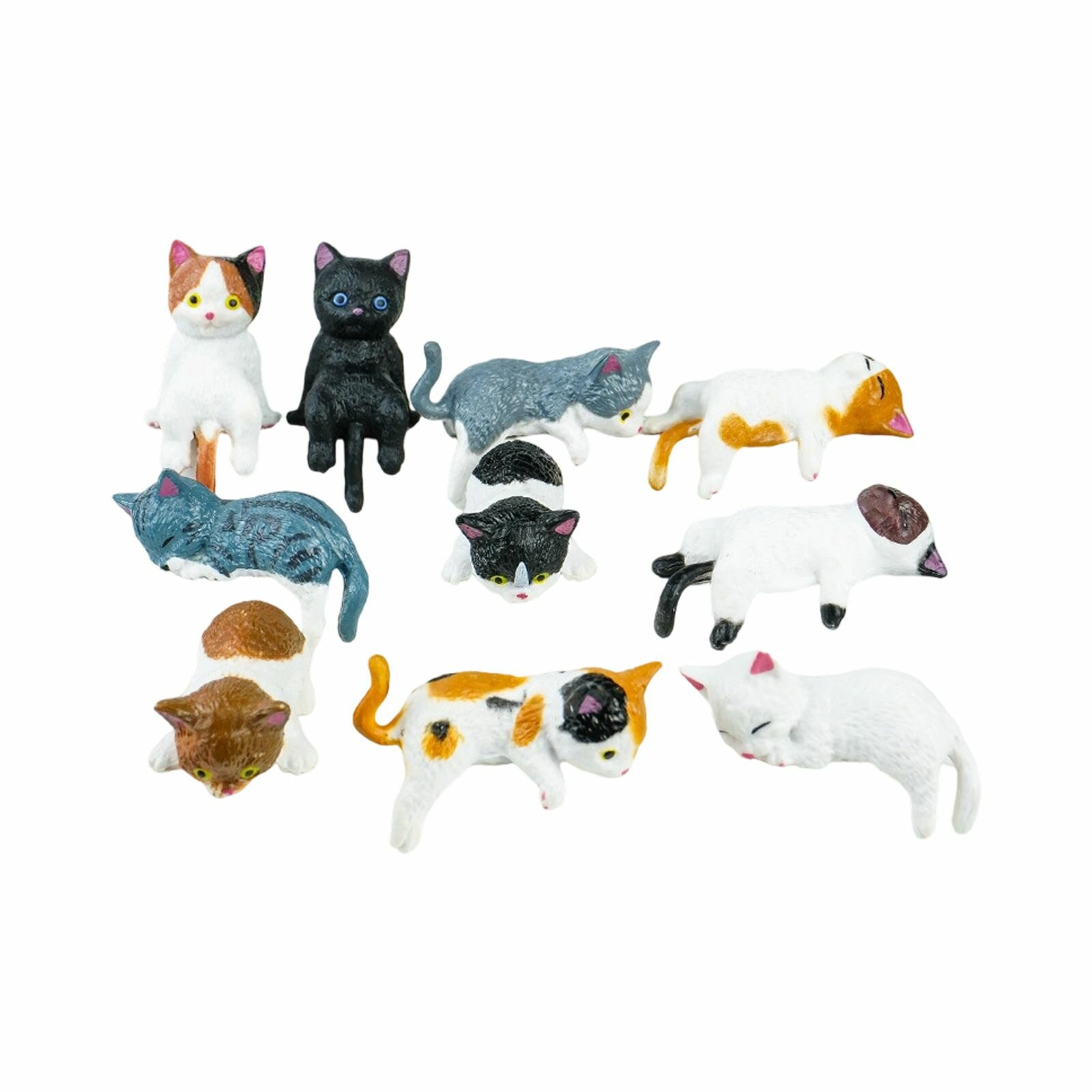 10 фигурок кошек для украшения салона авто и монитора