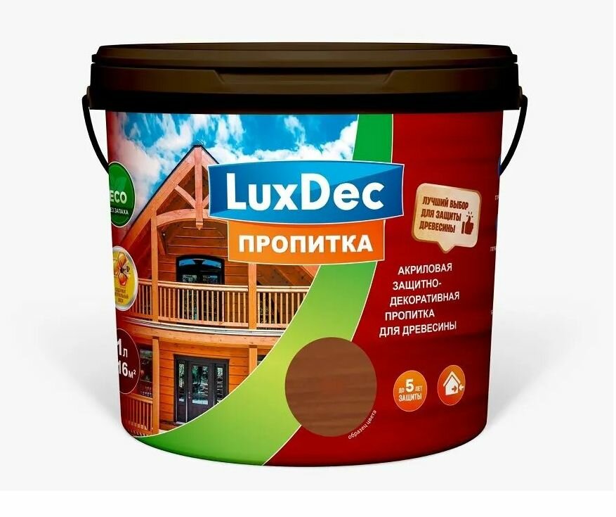 Антисептик декоративный для древесины Lux Dec 10л палисандр