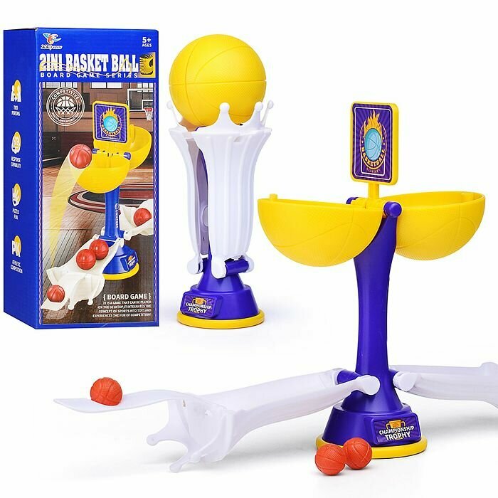 Игра настольная Oubaoloon "Улетный Баскетбол", 4 шарика, пластик