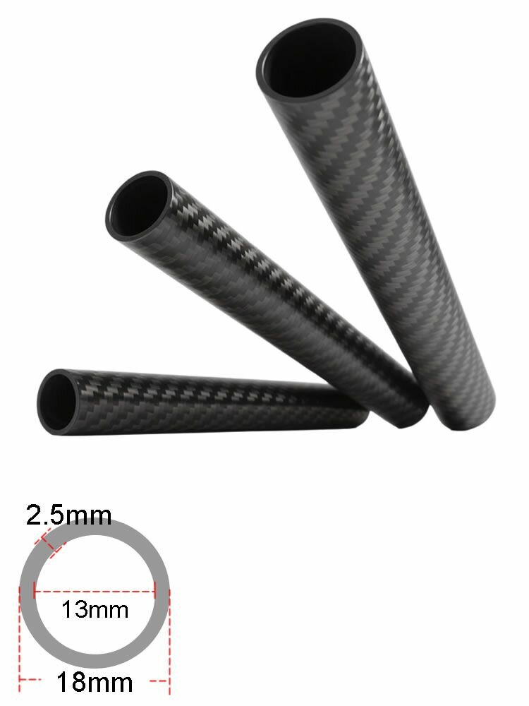 Трубка карбоновая в наличии 18x13x500мм толщина стенки 2.5мм 1шт