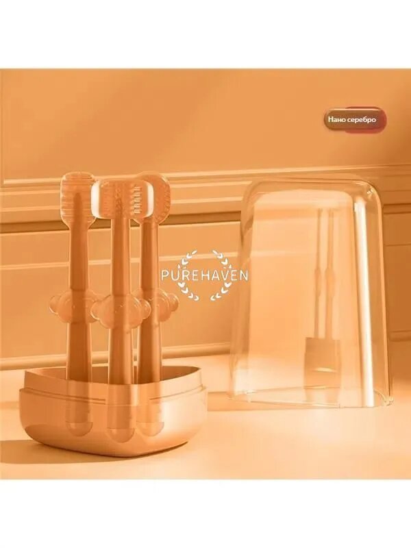 Силиконовые щетки для чистки зубов и языка, 3 шт, для малышей 0-1 года