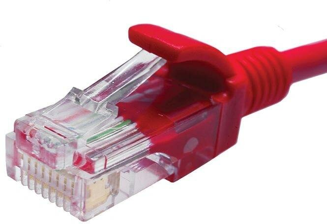 Патч-корд Suprlan UTP RJ-45 вилка-вилка RJ-45, категория 5E, длина 3 м, красный (10-0154)