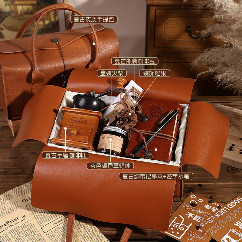 2026 Подарочная коробка с кофемашиной для бизнеса, практичный корпоративный подарок для сотрудников и клиентов, небольшой подарок на ежегодное собрание