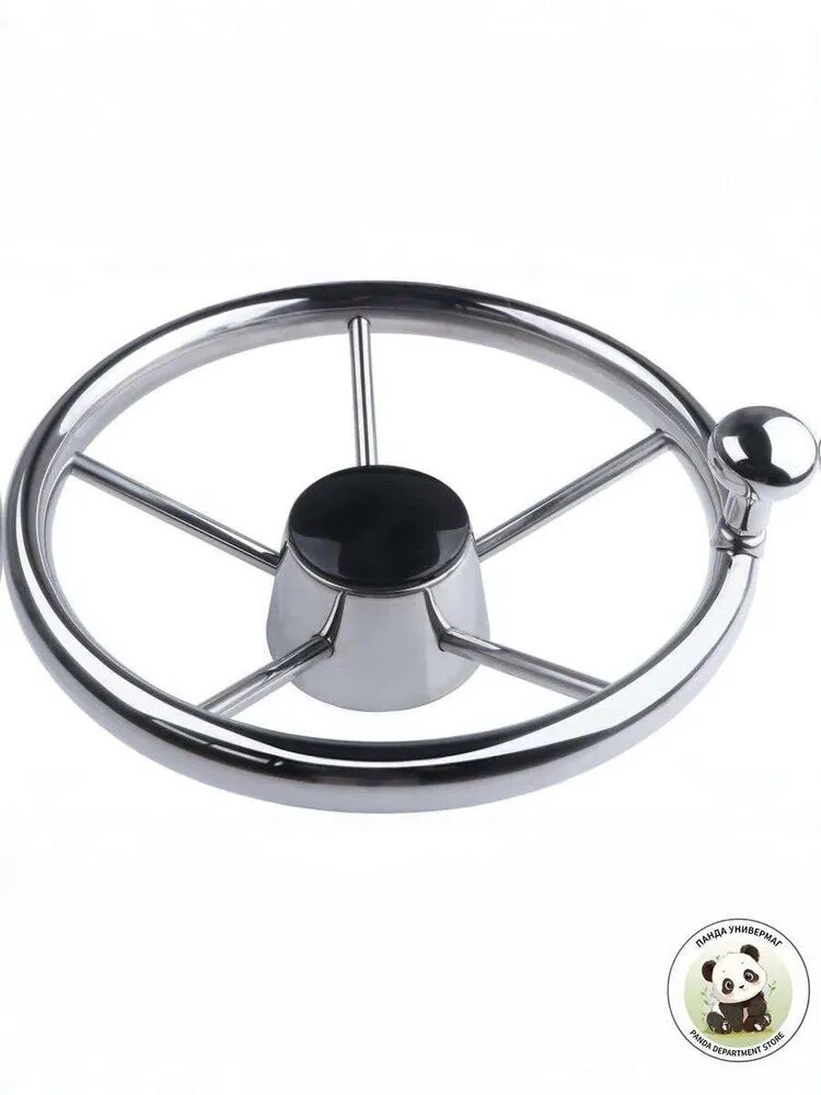 Гидравлическое рулевое управление для катера, 13.5-дюймовый штурвал из нержавеющей стали, 5-спицевый, с ручкой