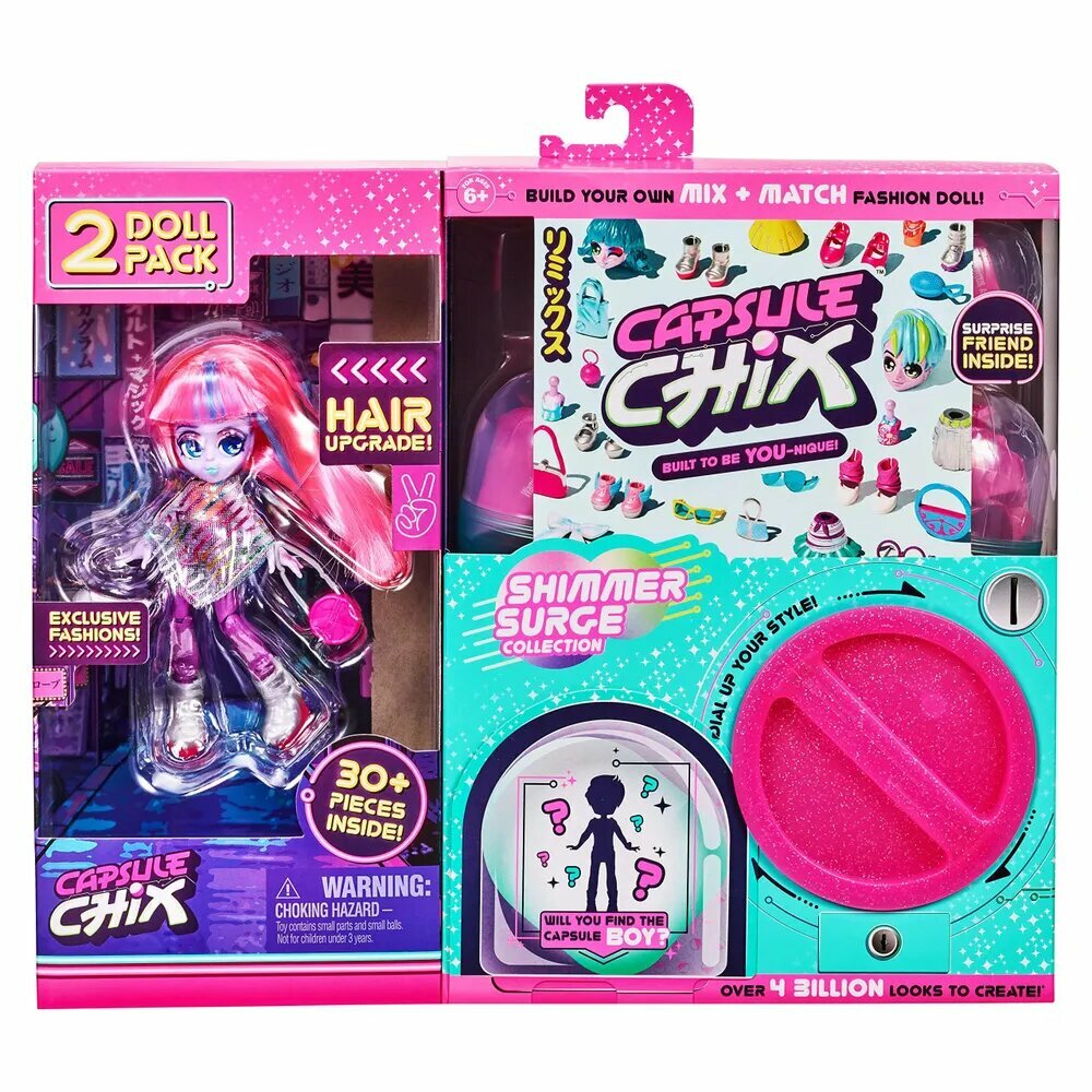 Куклы Mini Capsule Chix Shimmer Surge, набор из 2 штук