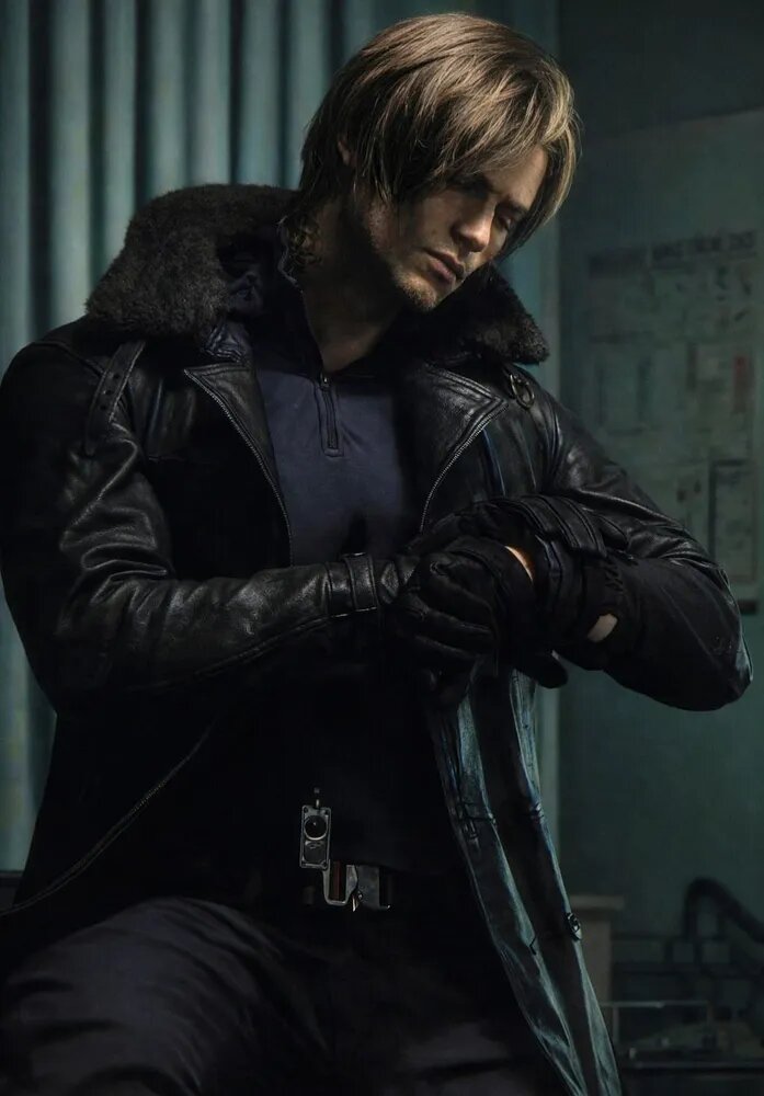 Алмазная Картина "Игра Resident Evil Леон Кеннеди" 5D Круглый Бриллиант 30х40 См