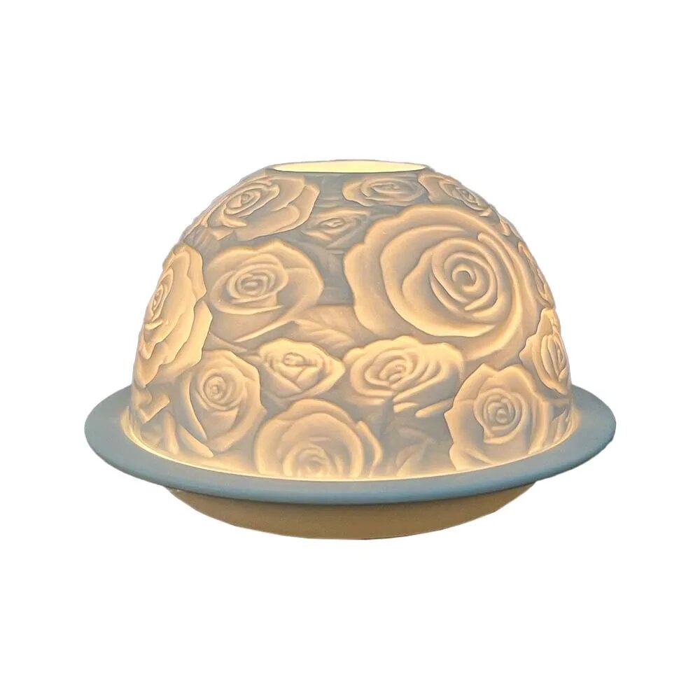 Фарфоровый подсвечник с розами, Цвет: English Rose