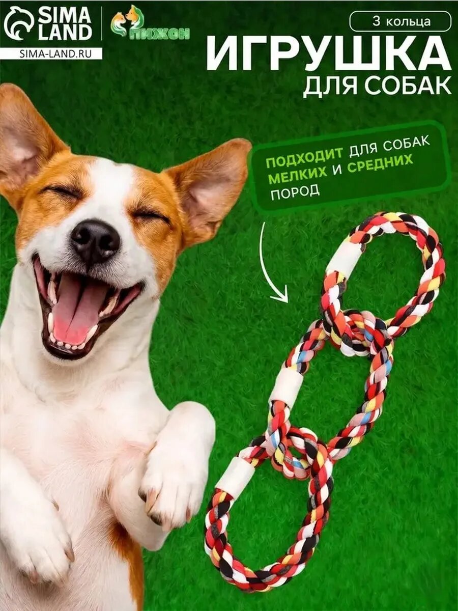Тренировочная канатная игрушка для активных животных