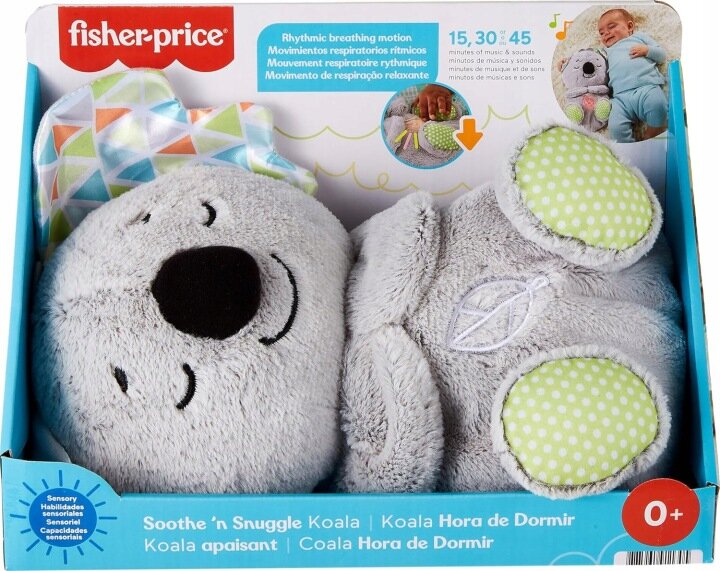 Игрушка для сна Fisher-Price - Мягкая игрушка Коала с функцией жужжания для младенцев, цвет серый - Фишер Прайс GRT59