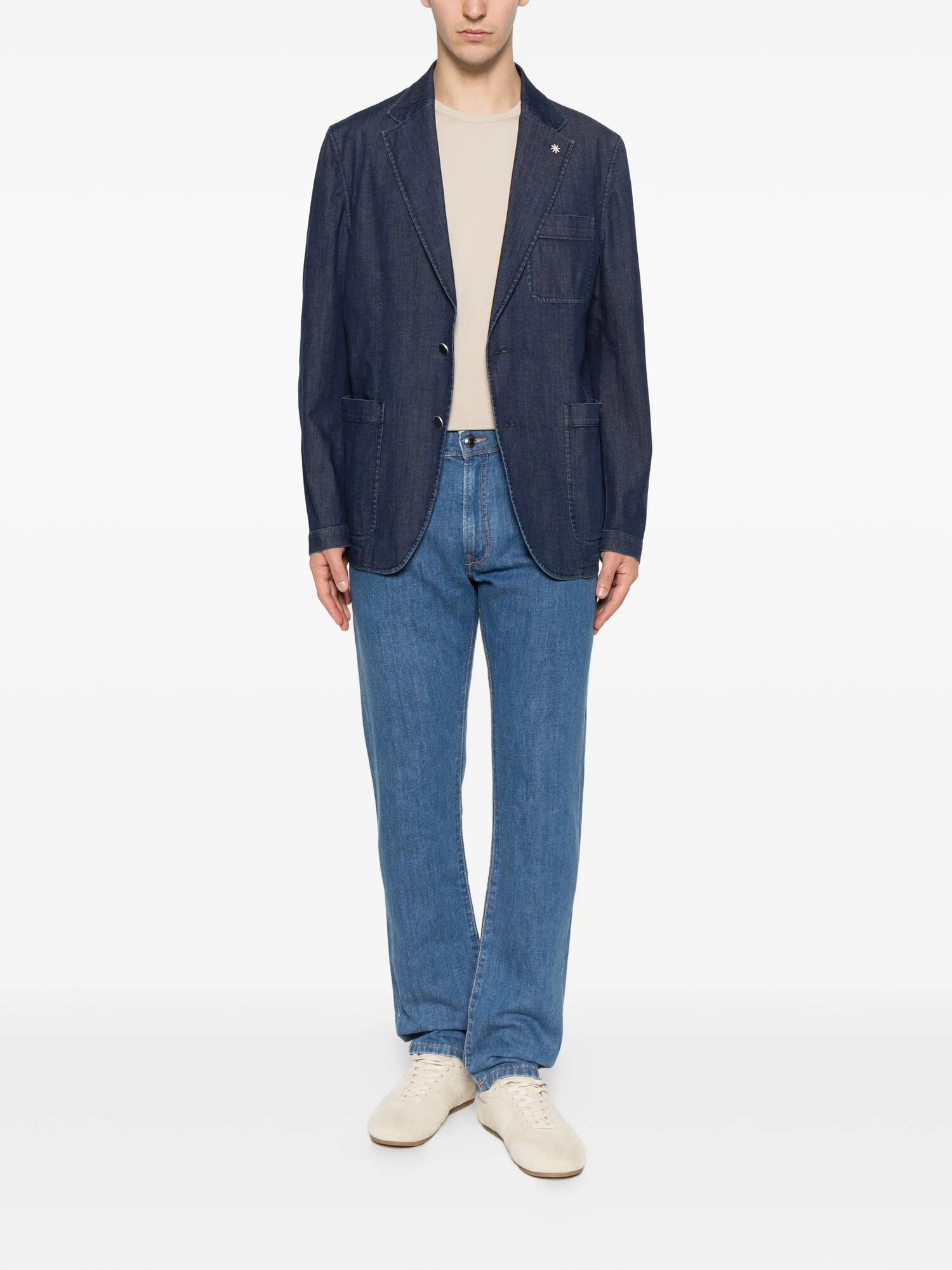 Куртка Manuel Ritz Notched-lapels denim jacket, размер 44 — фото 1
