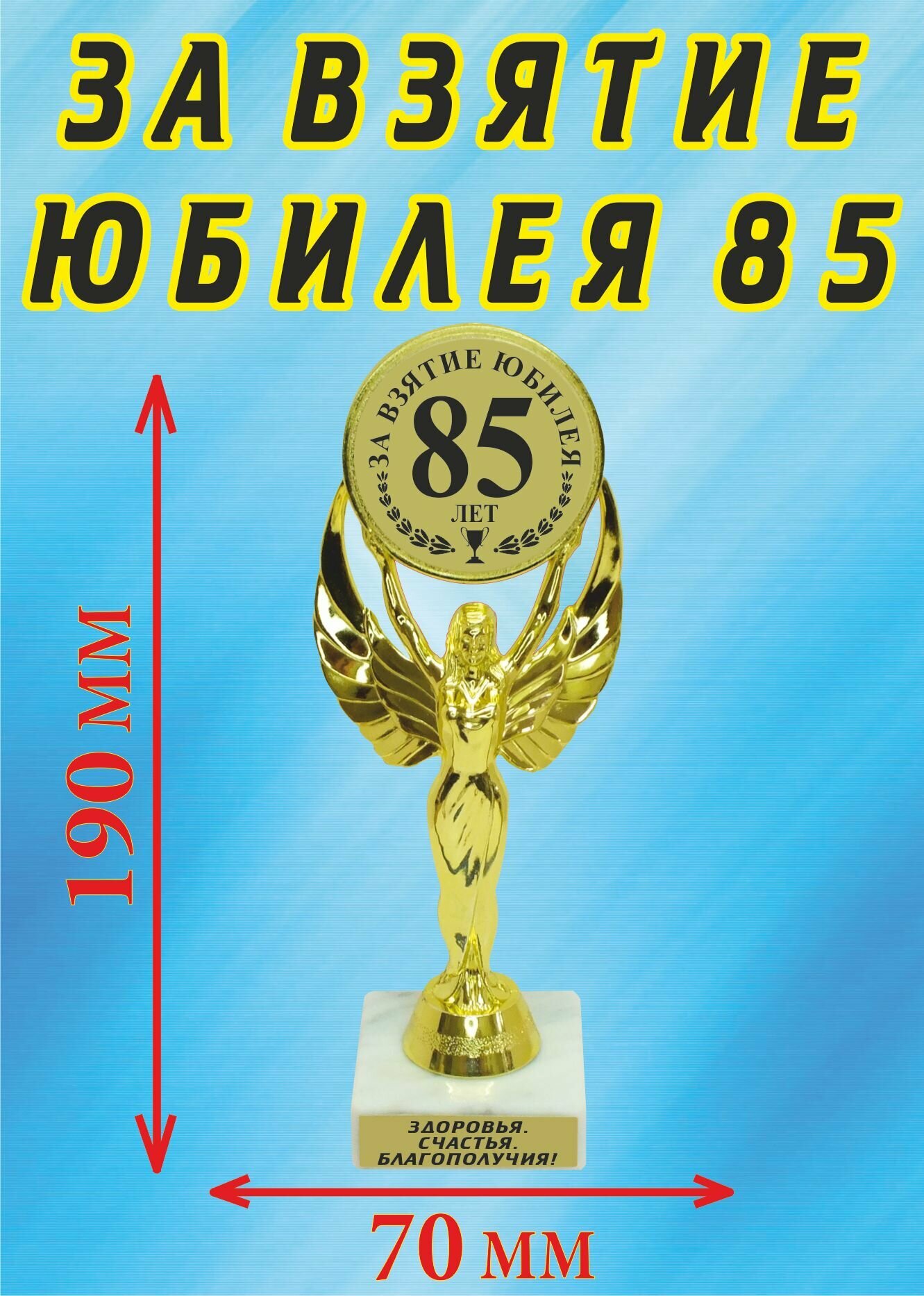 Кубок подарочный "За взятие юбилея 85".