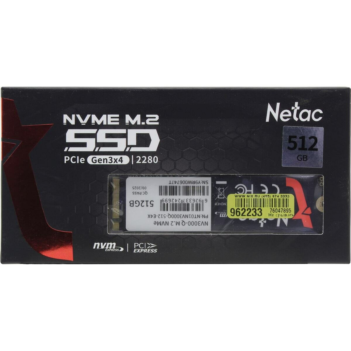 SSD 512 Gb M.2 2280 M Netac NV3000