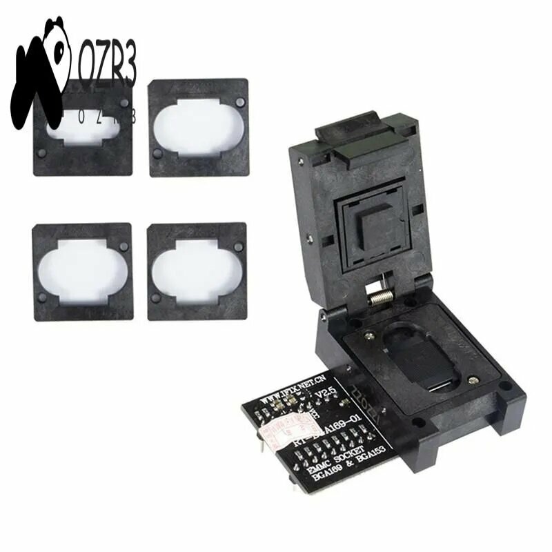 (O T P V) RT-BGA169-01 Адаптер BGA169/BGA153 EMMC V2.5 с ограничивающей коробкой 4Pcs BGA совместим программатора RT809H